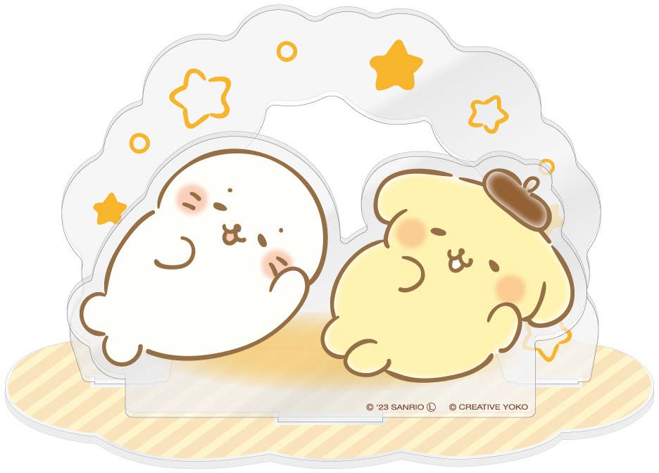 Sirotan x Sanrio characters: Acrylic Diorama / Sirotan x Pompompurin ...