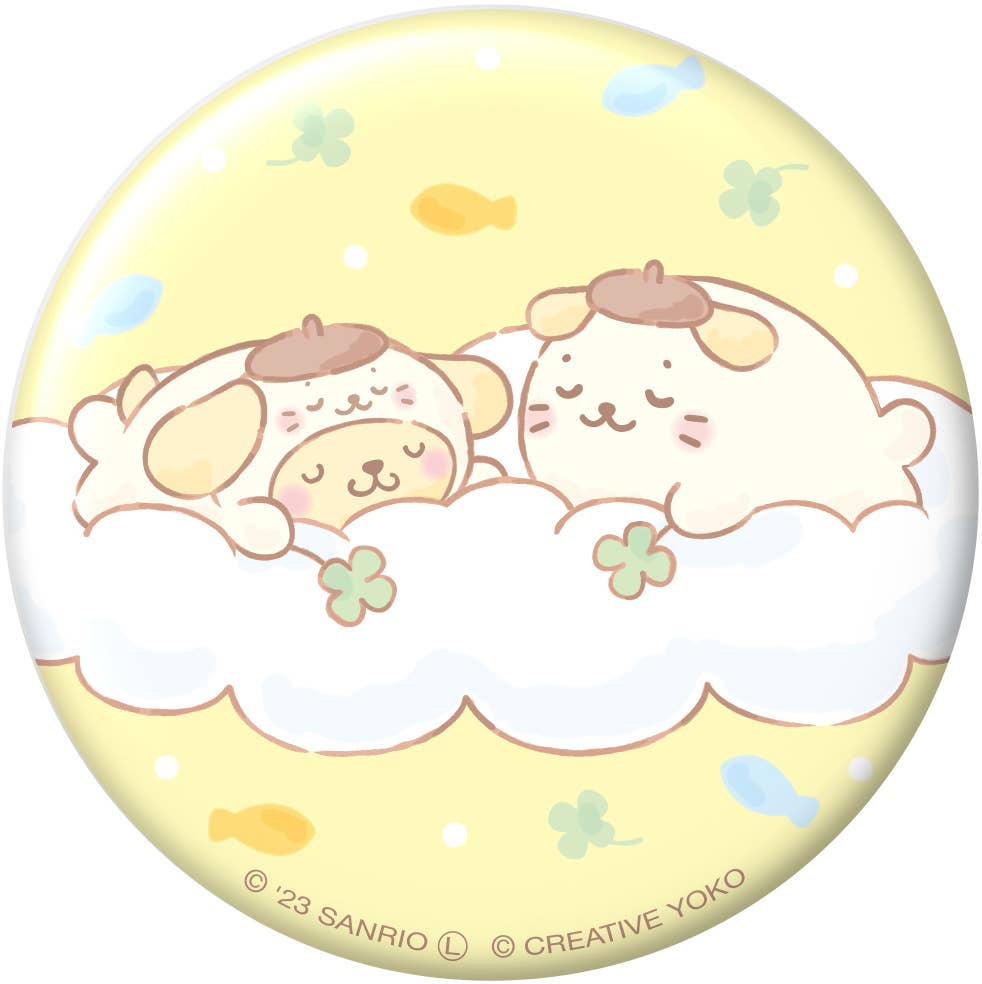 Sirotan x Sanrio characters: Punipuni Can Badge / Sirotan x Pompompurin ...