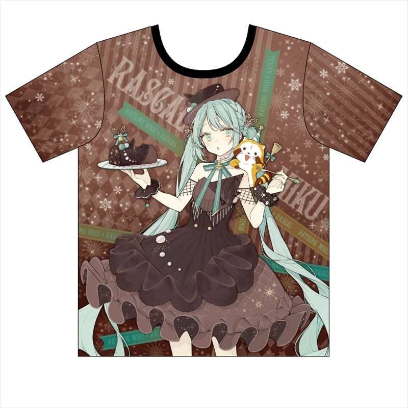 Hatsune Miku x Rascal The Raccoon: 2020 Winter Full Graphic T-Shirt L ...