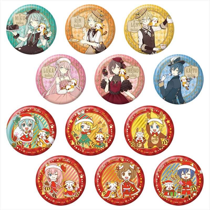 Hatsune Miku x Rascal The Raccoon: 2020 Winter Big Can Badge Collection ...
