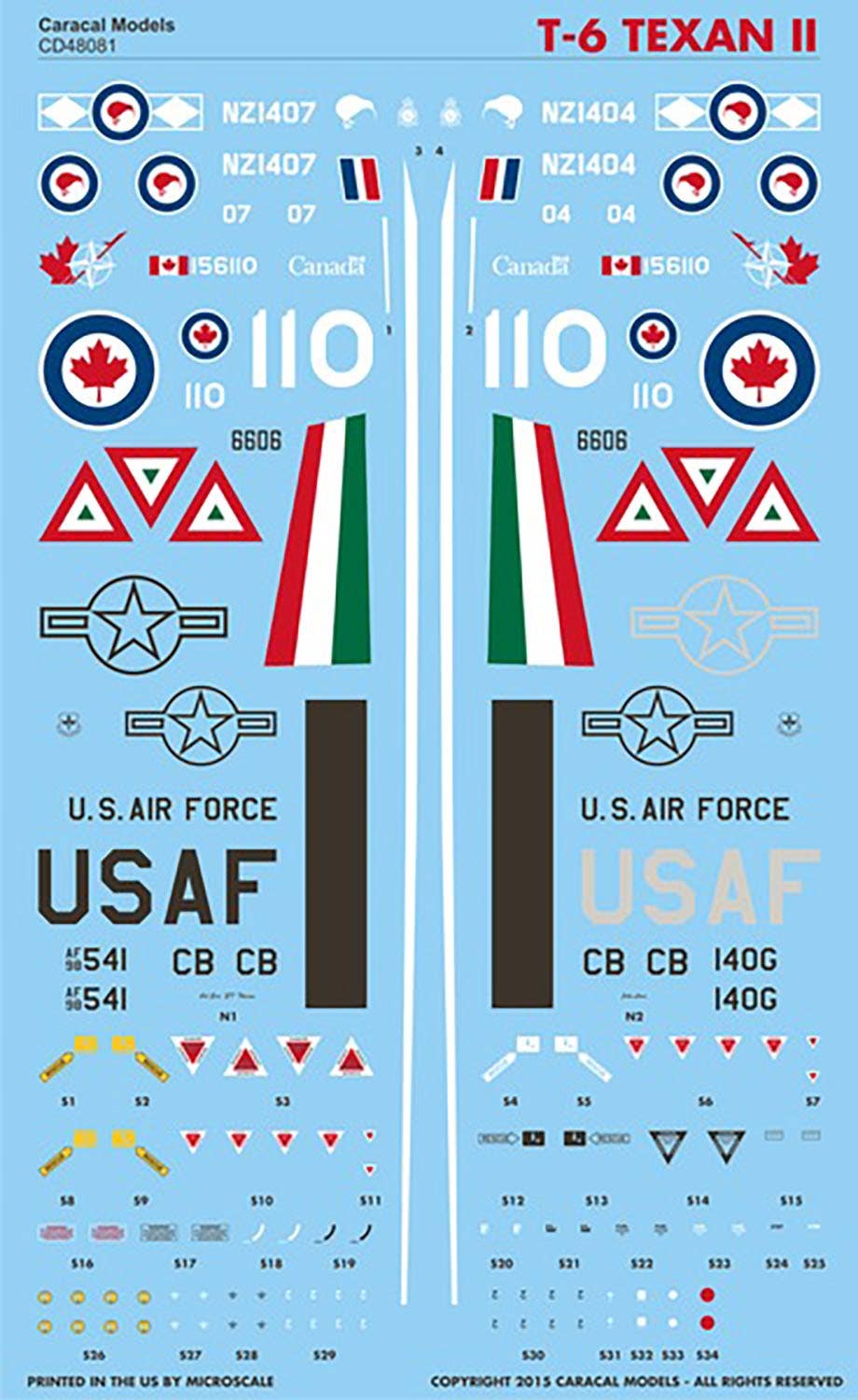 T-6 Texan II / Ct-156 Harvard II Decal Set | HLJ.com