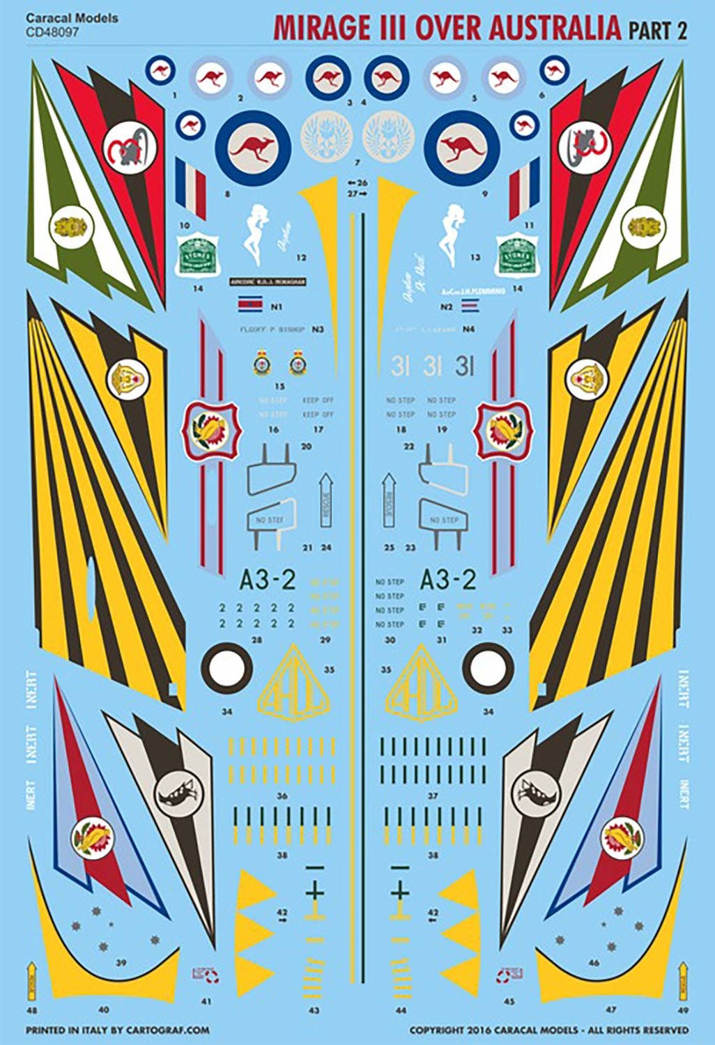 Royal Australia Air Force Mirage III Part 2 Decal Set | HLJ.com