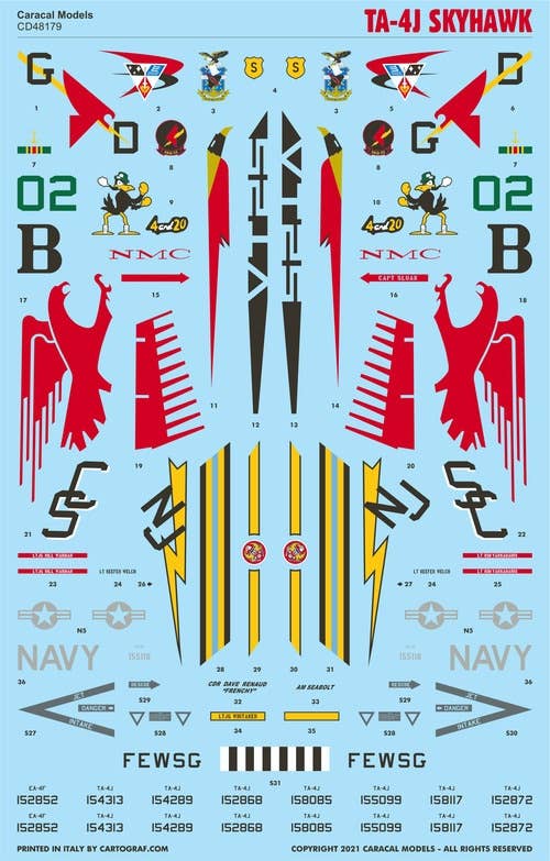 US Navy TA-4J Skyhawk Decal Part 2 | HLJ.com