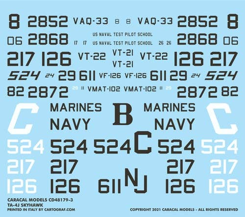 US Navy TA-4J Skyhawk Decal Part 2 | HLJ.com