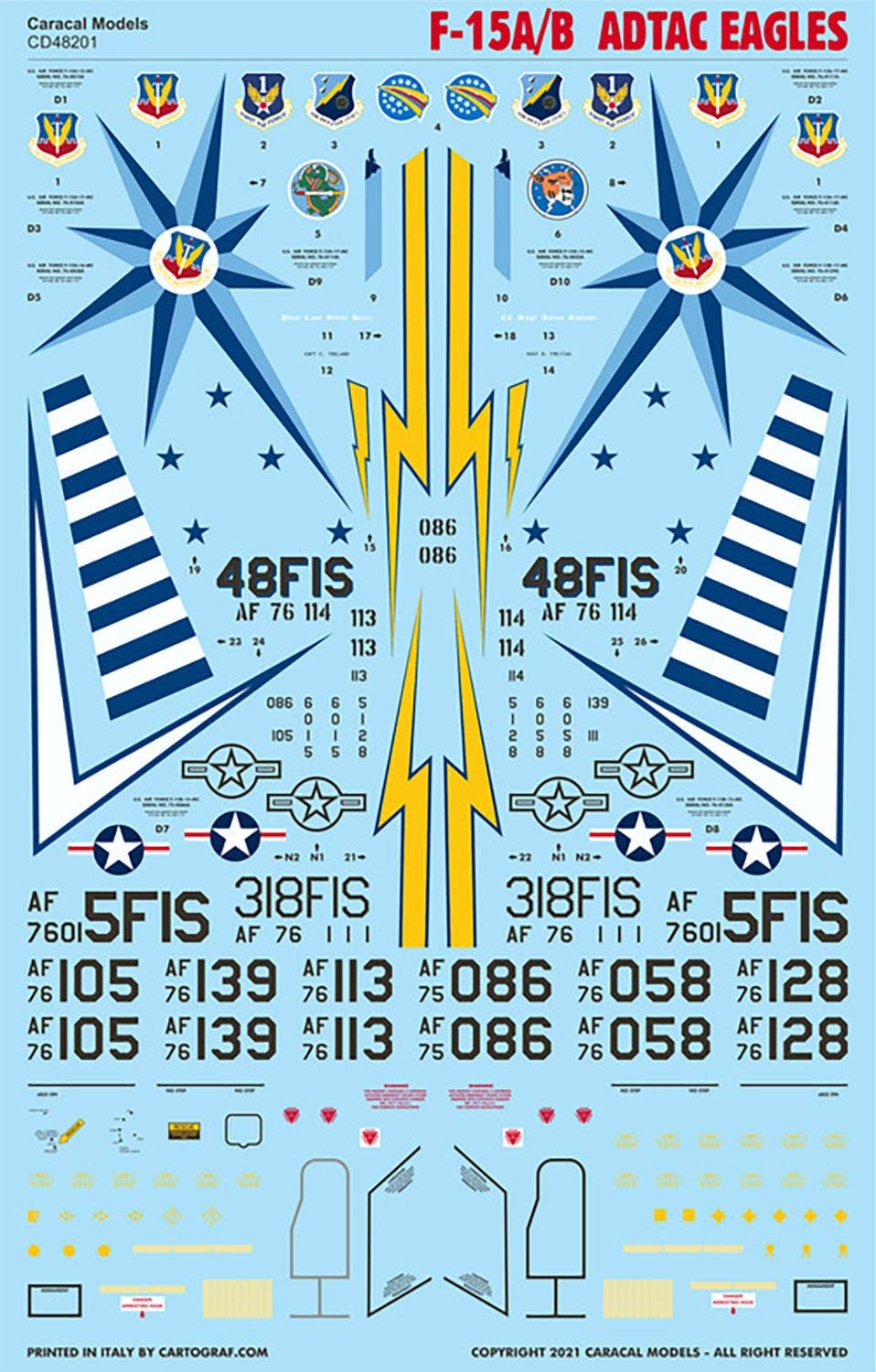 US Air Force F-15A / B ADTAC Eagles Decal | HLJ.com