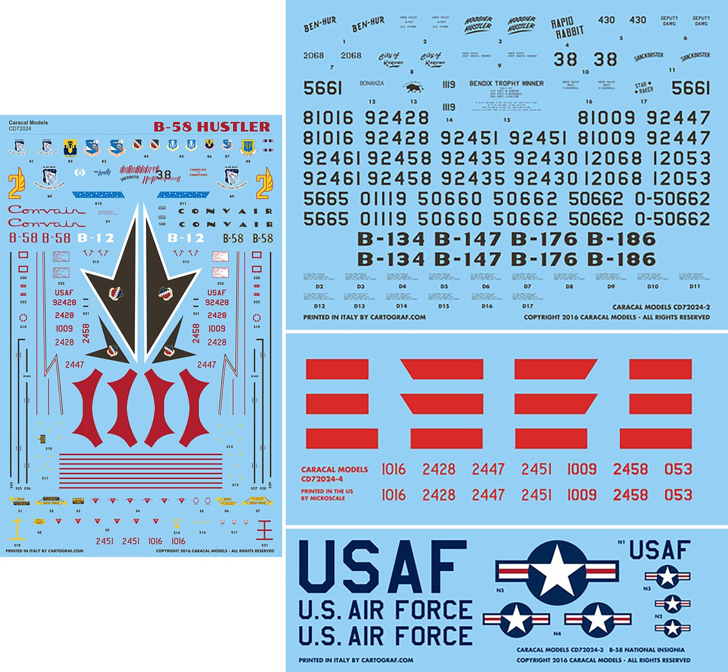 US Air Force B-58 Hustler Decal | HLJ.com