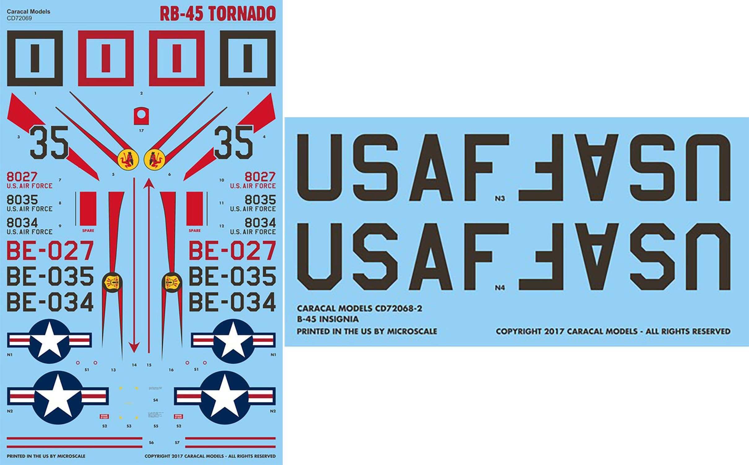 US Air Force RB-45 Tornado Decal | HLJ.com