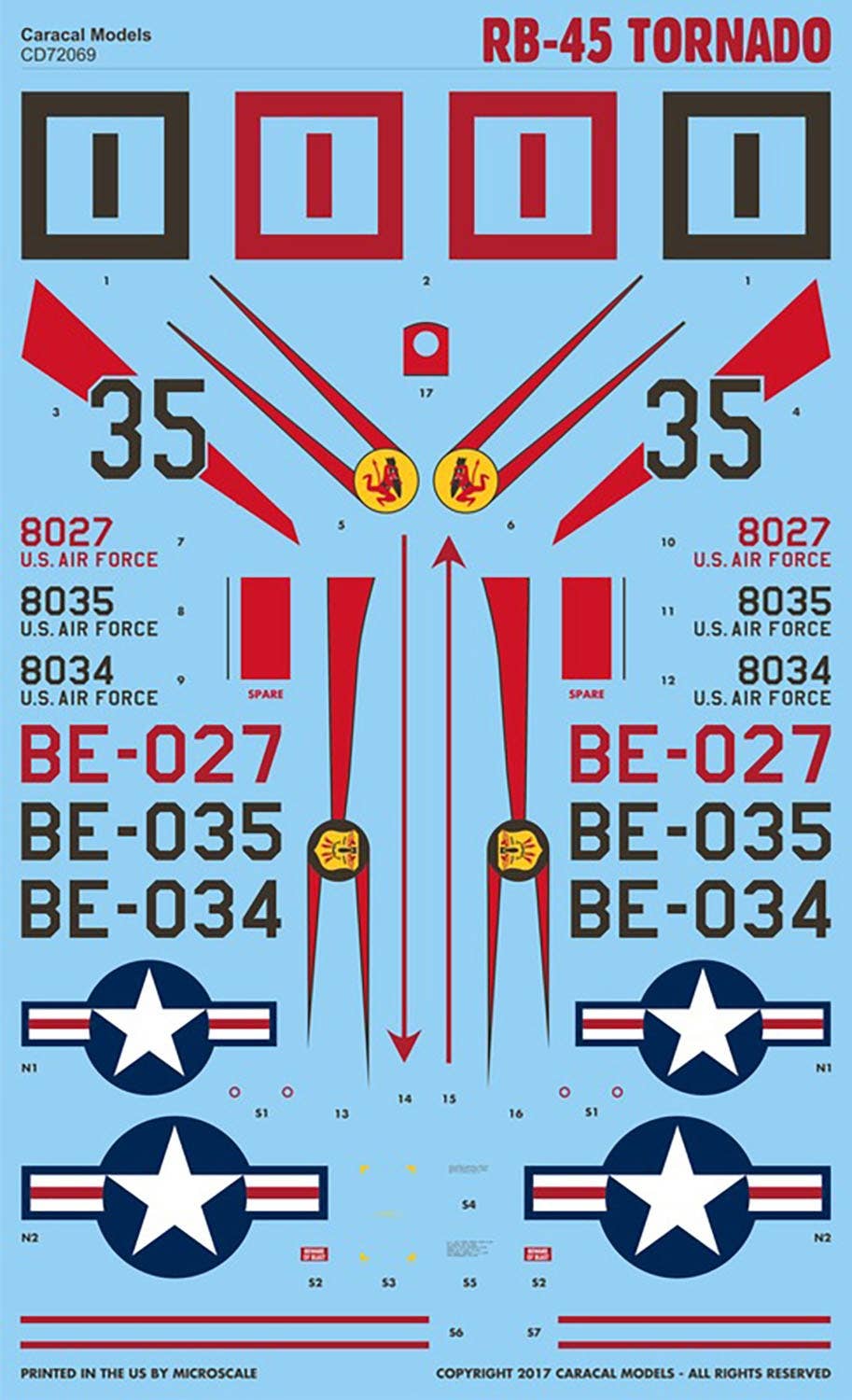 US Air Force RB-45 Tornado Decal | HLJ.com