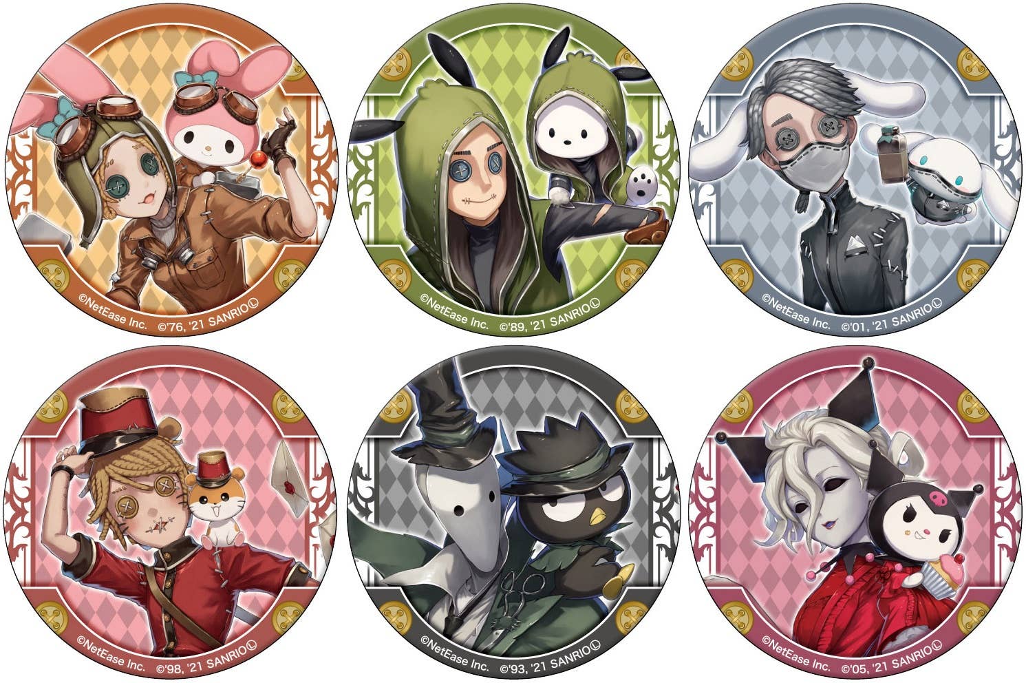 Identity V x Sanrio Characters: Trading Can Badge 2 Life Ver. 1Box ...