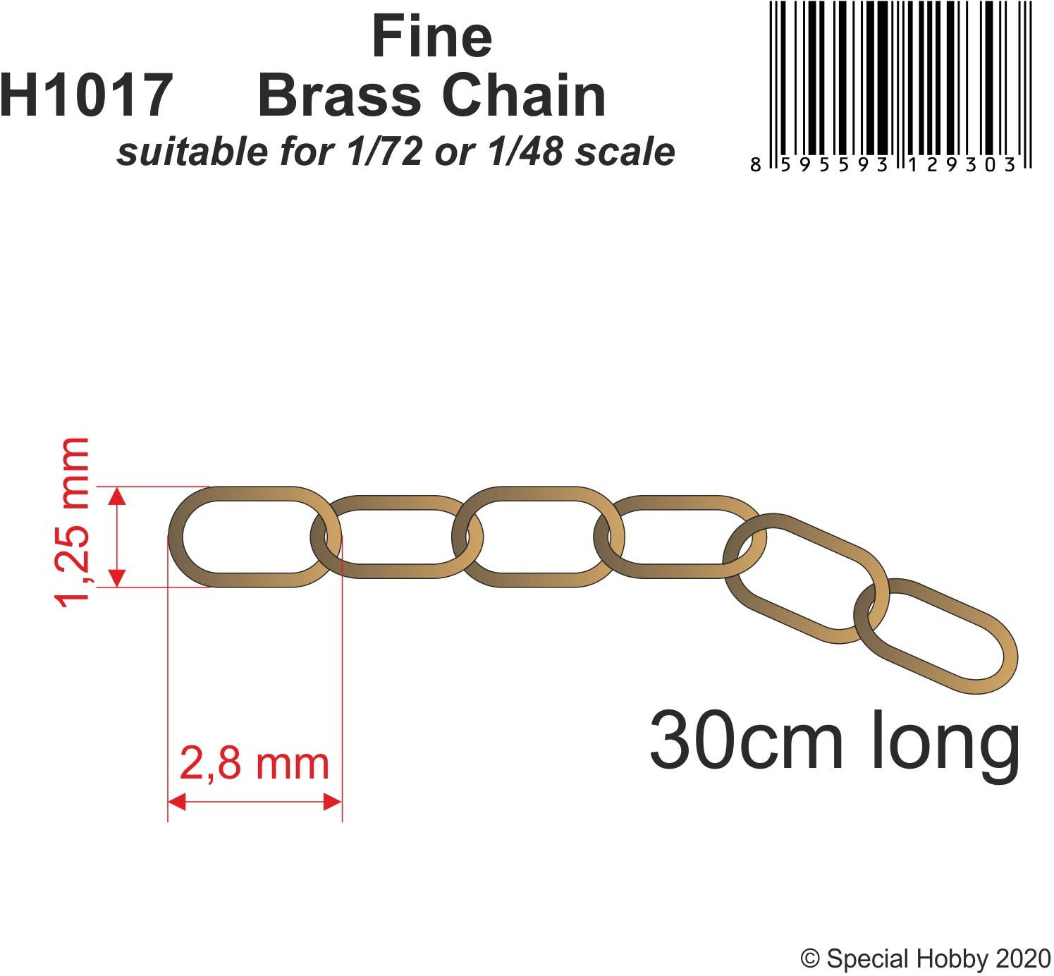 Fine Brass Chain - suitable for 1/72 or 1/48 scale | HLJ.com