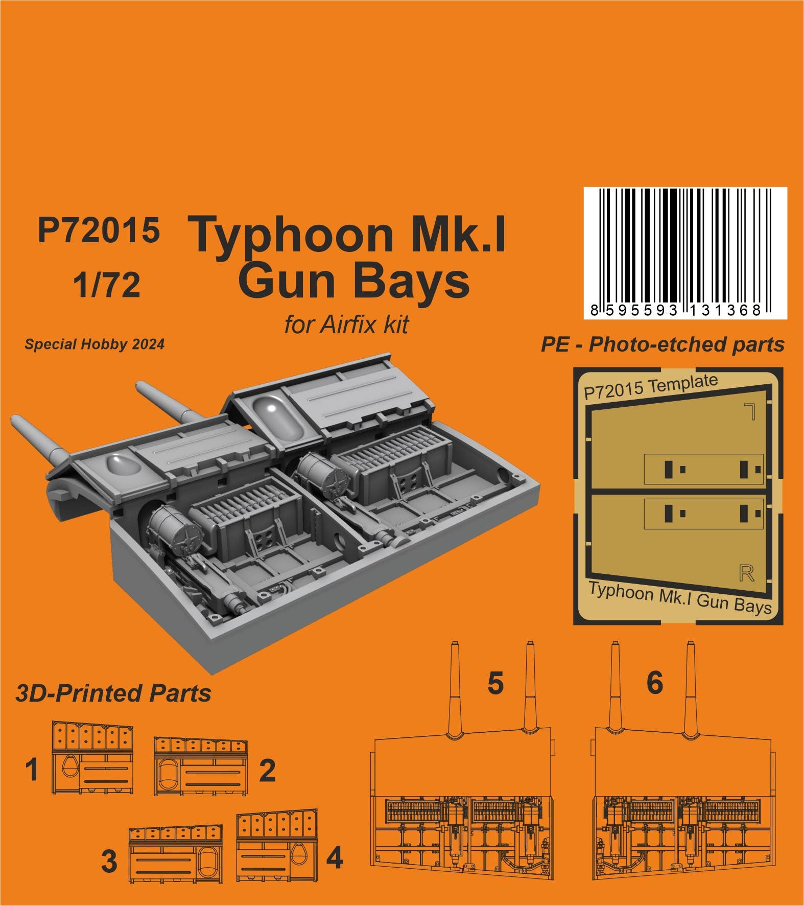 Typhoon Mk.I Gun Bays Correction Set for Airfix kit | HLJ.com