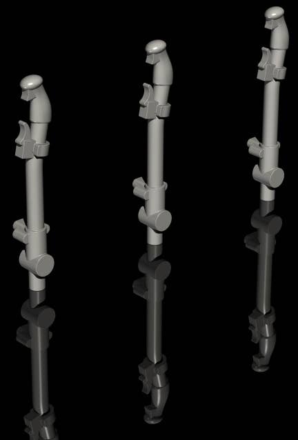 P-40 Control Columns (3 pcs.) (for Special Hobby and others) | HLJ.com