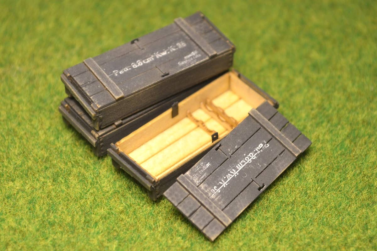 Ammunition Wooden Box of 56 Caliber 8.8cm KWK 36 Tank Shells for Tiger ...