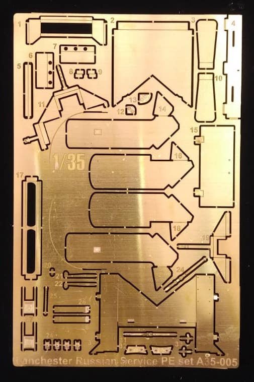 Russian Lanchester AC Photo-Etched Parts (for Copper State Models ...