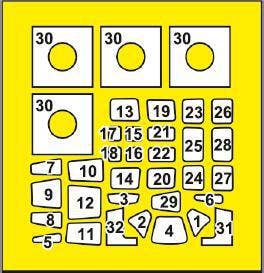 M6A1-K Nanzan painting mask for Tamiya kit (60738) "yellow kabuki paper ...