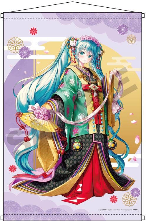 Hatsune Miku: B2 Tapestry Twelve-Layered Ceremonial Kimono Hannari ...
