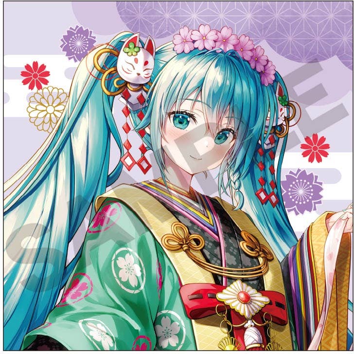 Hatsune Miku: Cushion Cover Twelve-Layered Ceremonial Kimono Hannari ...