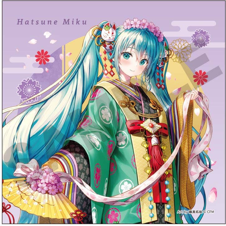 Hatsune Miku: Cushion Cover Twelve-Layered Ceremonial Kimono Hannari ...