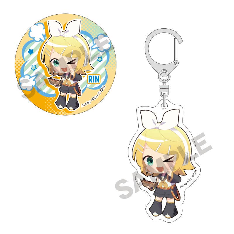 Hatsune Miku: Can Badge & Acrylic Keychain Set Kagamine Rin Enjoy Osaka ...