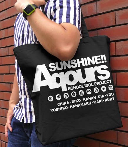 Love Live! Sunshine!!: Aqours Large Tote Bag / BLACK | HLJ.com