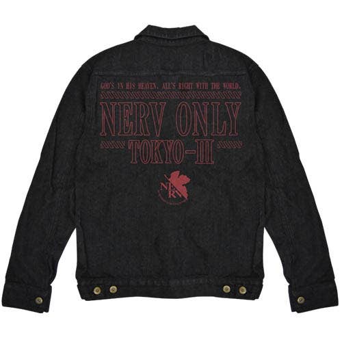Evangelion: Nerv Jean Jacket: Black - M | HLJ.com