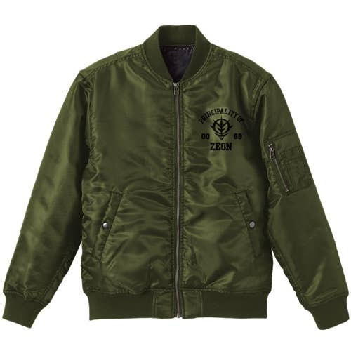 Mobile Suit Gundam: Zeon Army MA-1 Jacket: Moss - S | HLJ.com