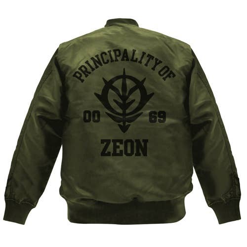 Mobile Suit Gundam: Zeon Army MA-1 Jacket: Moss - M | HLJ.com