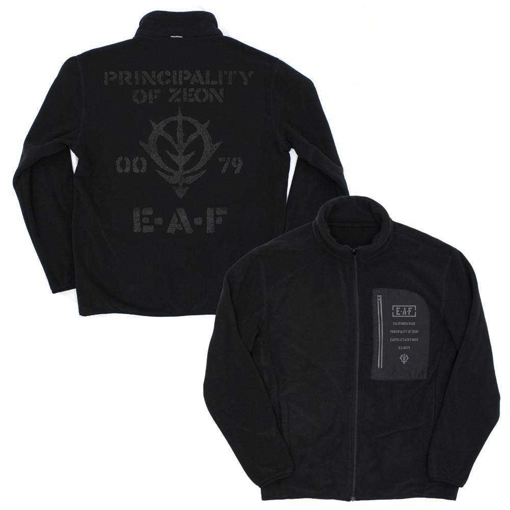 Mobile Suit Gundam: Zeon Earth Army Fleece Jacket Black M | HLJ.com
