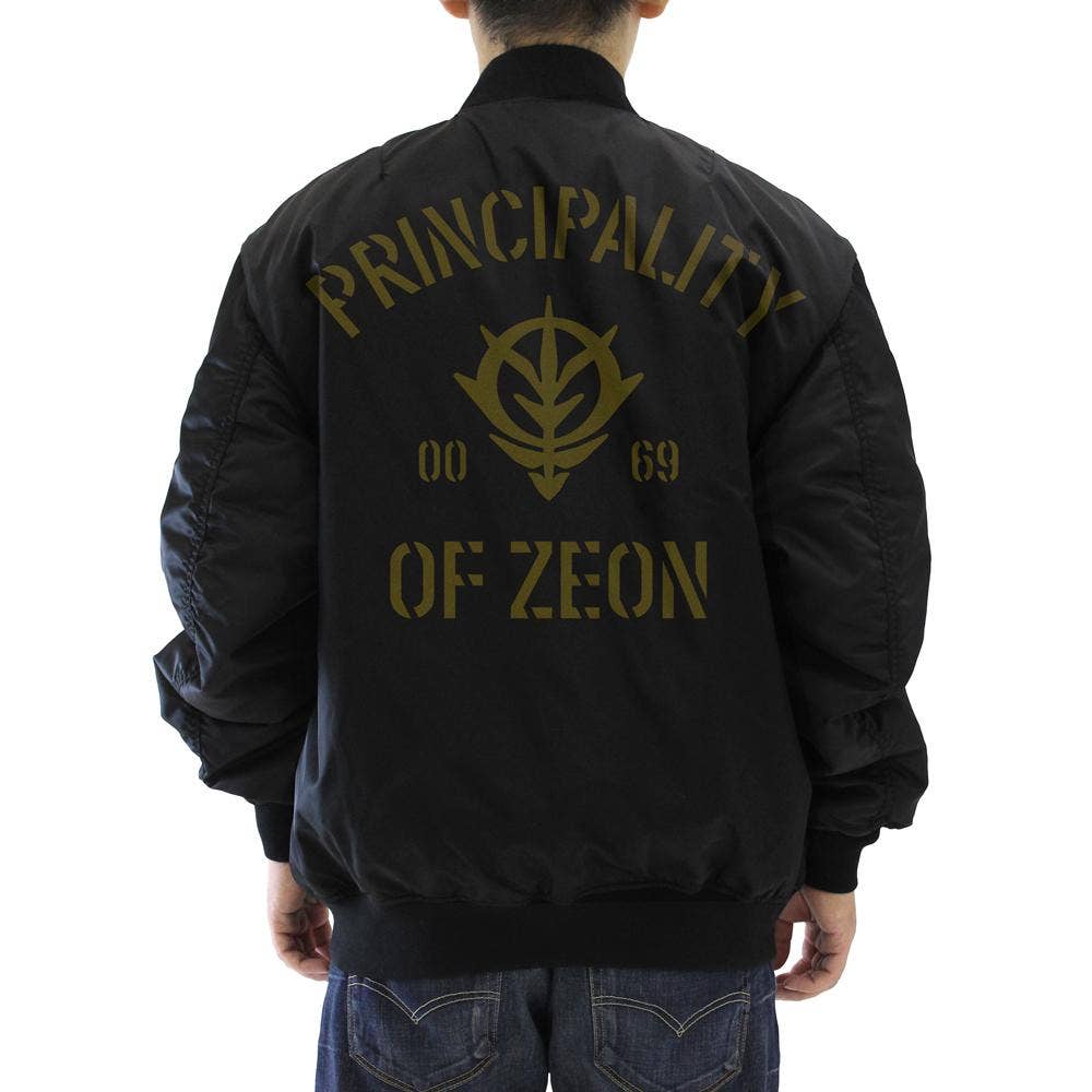 Mobile Suit Gundam: Zeon Armed Forces MA-1 Jacket Black XL | HLJ.com