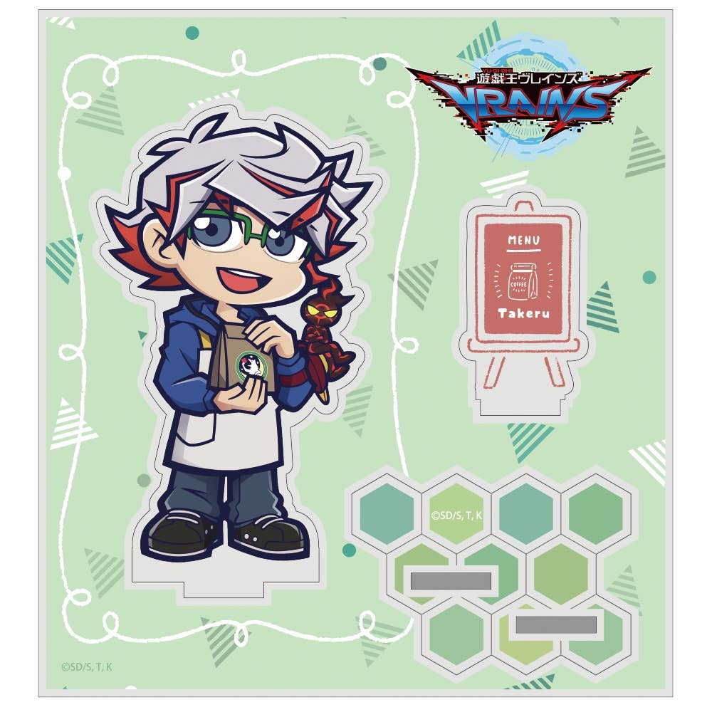 Yu-Gi-Oh VRAINS: Takeru Homura & Frame Acrylic Stand Cafe Nagi Time Ver ...