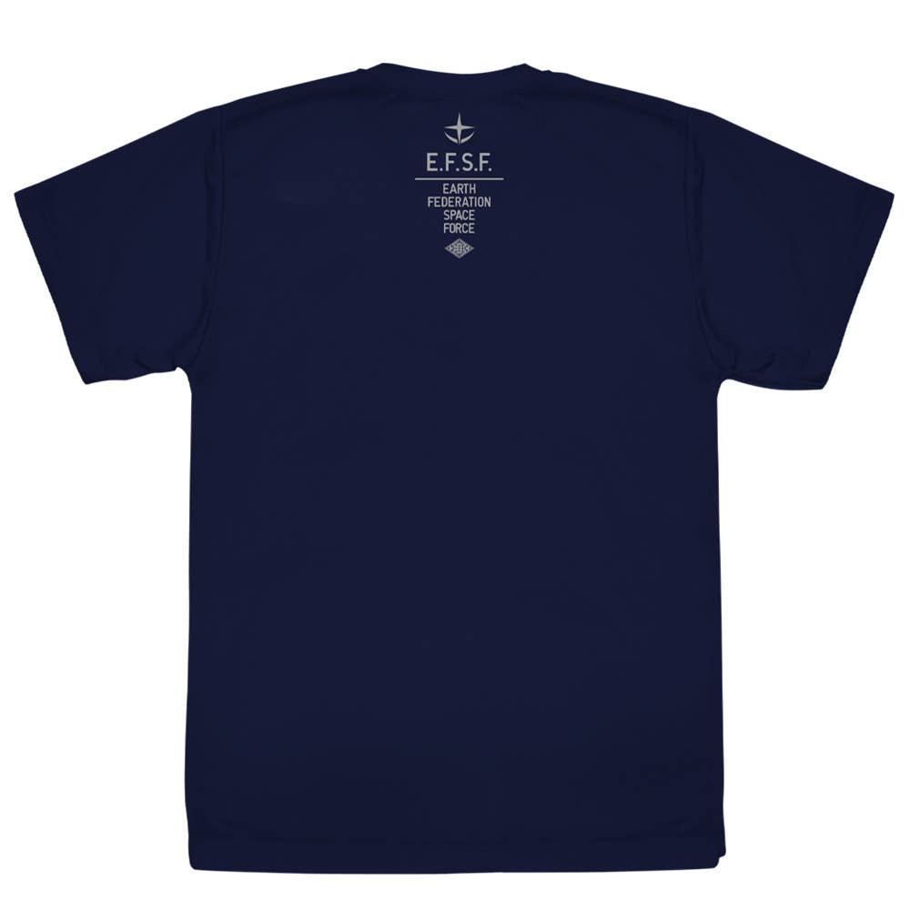Mobile Suit Gundam: Earth Federation Space Force Dry T-Shirt / Navy-L ...
