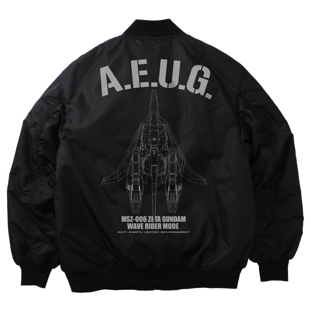 Zeta Gundam: Newly Drawn Wave Rider MA 1 Jacket BLACK XL | HLJ.com