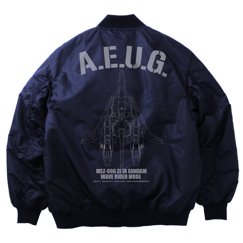 Zeta Gundam: Newly Drawn Wave Rider MA 1 Jacket NAVY L | HLJ.com