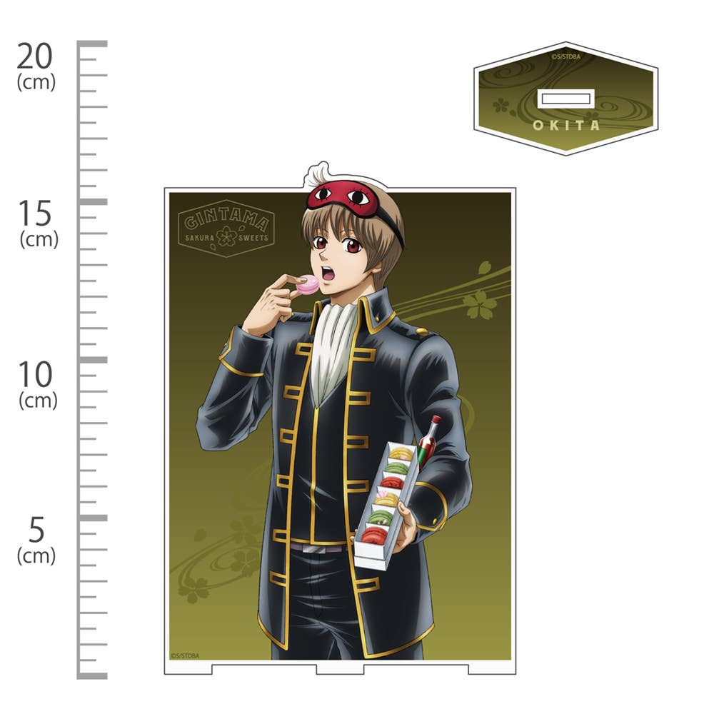 Gintama: Sogo Okita Acrylic Stand (Large) Sakura Macaron with Tabasco ...