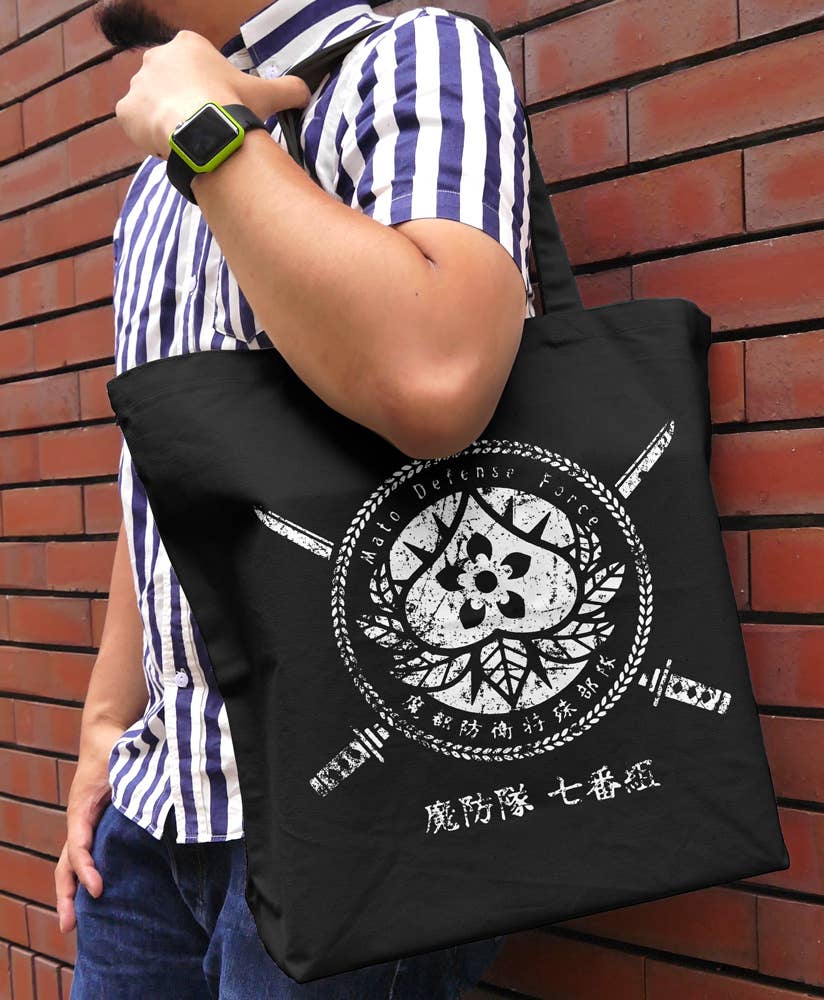 Chained Soldier Anti-Demon Corps 7th Unit Large Tote Bag BLACK | HLJ.com