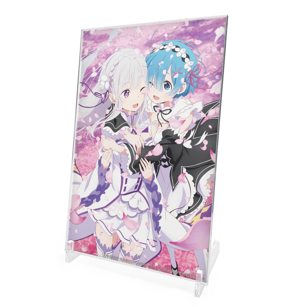 Re:Zero Starting Life in Another World: Emilia & Rem Acrylic Art Stand ...