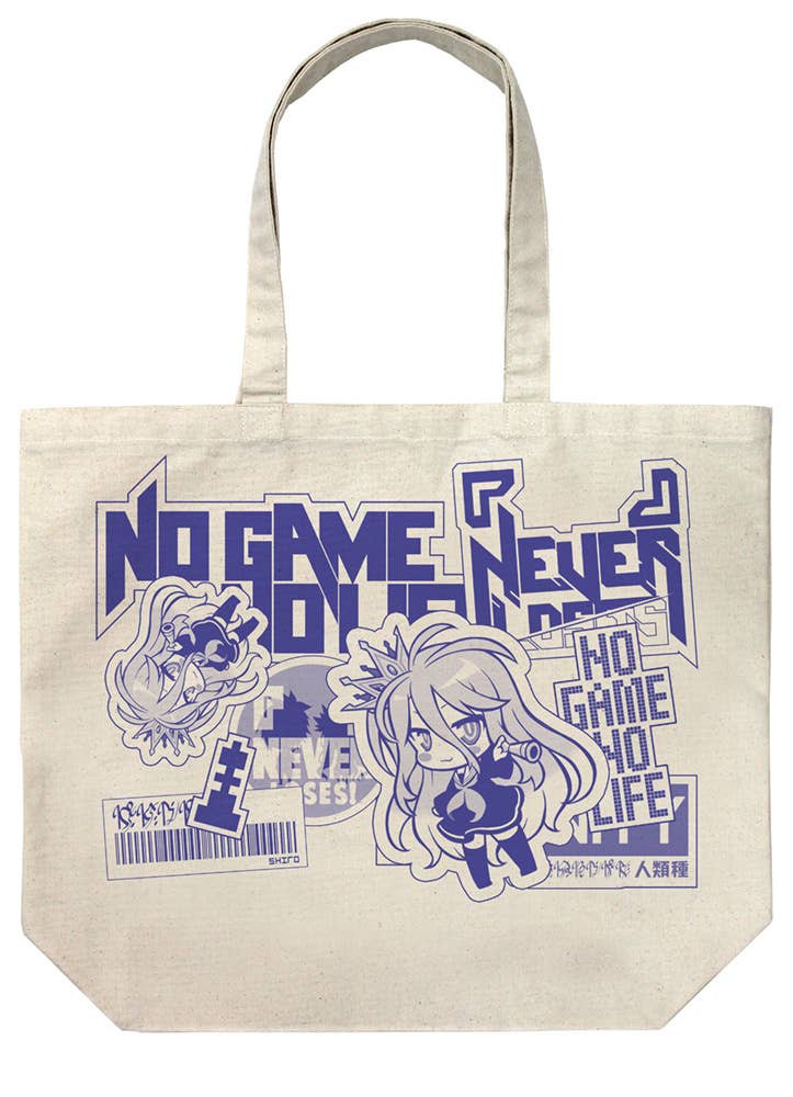 No Game No Life: Shiro Sticker Style Design Large Tote NATURAL | HLJ.com