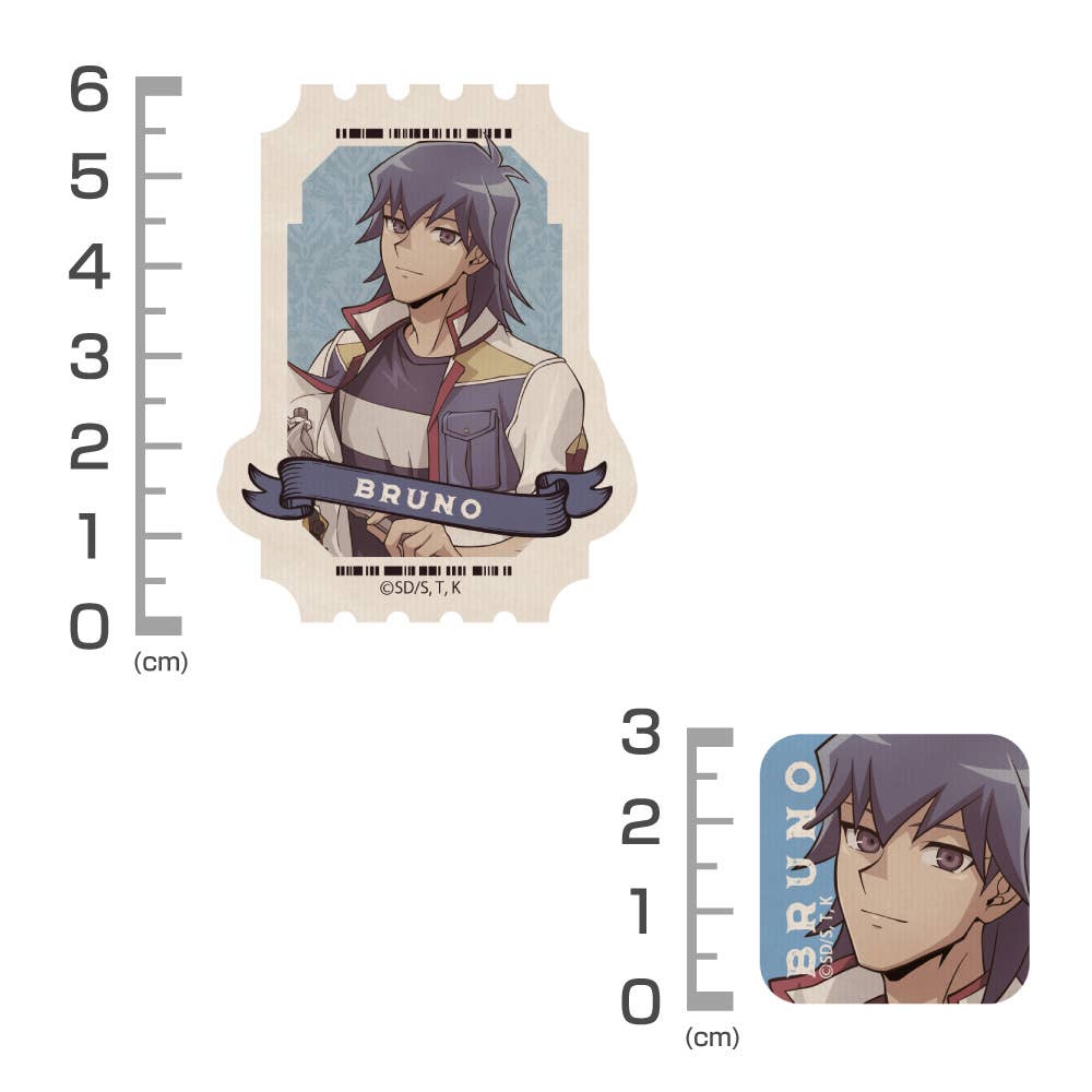 Yu-Gi-Oh! 5D's: Original Bruno Mini Sticker Set Off Mode Duelist Ver ...