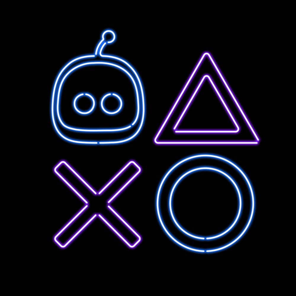 Astro Bot: Astro Playstation Neon Shapes T-Shirt / Black-S | HLJ.com