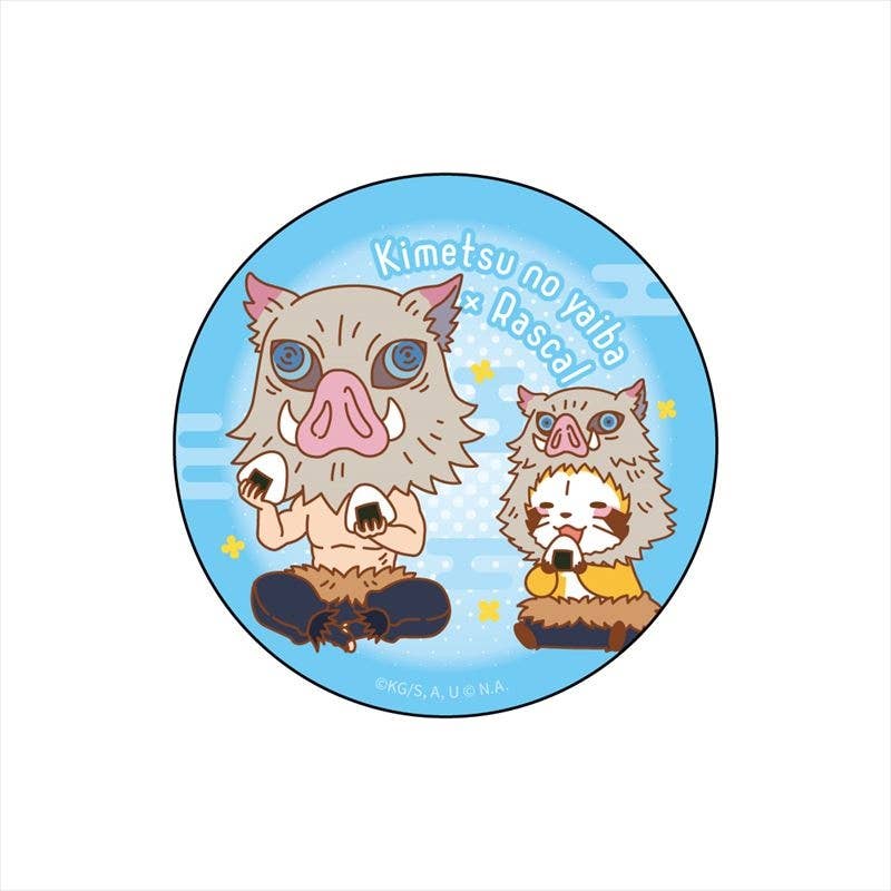 Demon Slayer: Kimetsu no Yaiba x Rascal: Can Badge 1Box 6pcs | HLJ.com