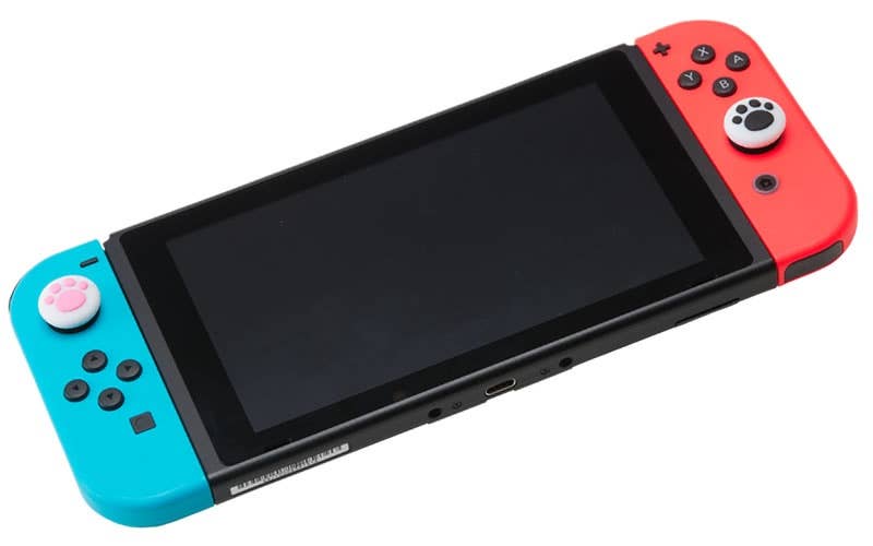 Nintendo Switch: Analog Stick Cover for Joy-Con Nekonyan White | HLJ.com