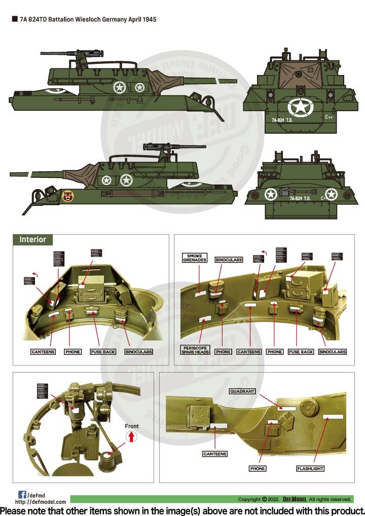 WWII US M18 Hellcat 805TD Decal set 2 (M18 Hellcat kit) | HLJ.com