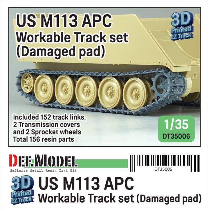 US M113 APC Workable Track set - Damaged pad (for M113 kit) | HLJ.com