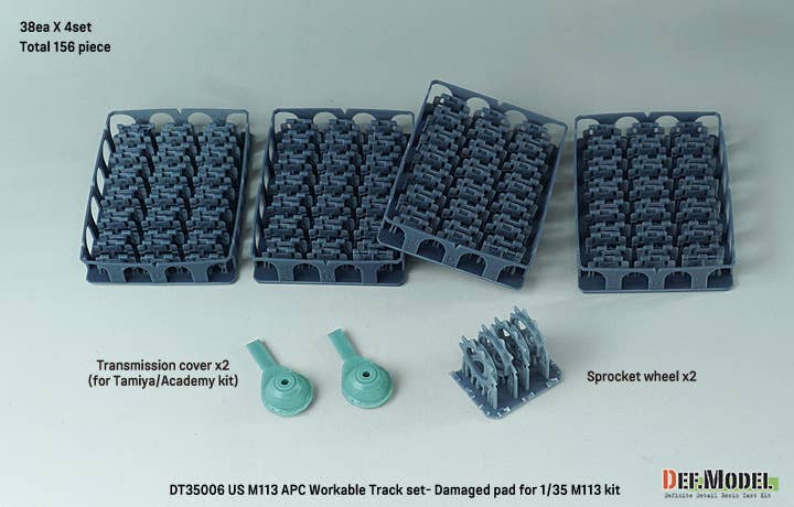 US M113 APC Workable Track set - Damaged pad (for M113 kit) | HLJ.com