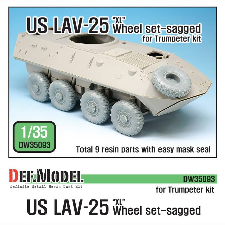 US LAV-25 XL Sagged Wheel Set (for Trumpeter) | HLJ.com