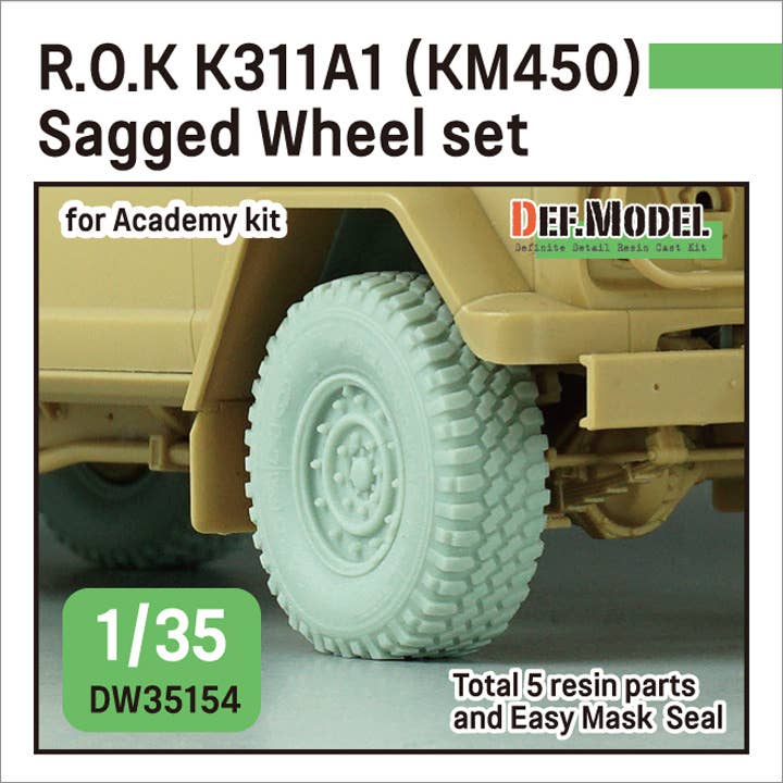 R.O.K K311A1 Armoured truck (KM450) Sagged Wheel set (for Academy) | HLJ.com