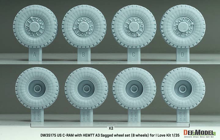 US C-RAM with HEMTT A3 Sagged wheel set - Michelin 395/85R20 XZL+ (8 ...