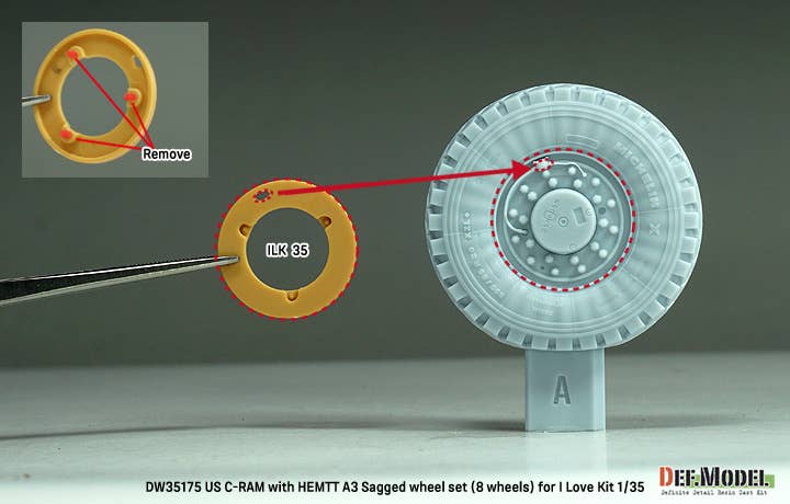 US C-RAM with HEMTT A3 Sagged wheel set - Michelin 395/85R20 XZL+ (8 ...