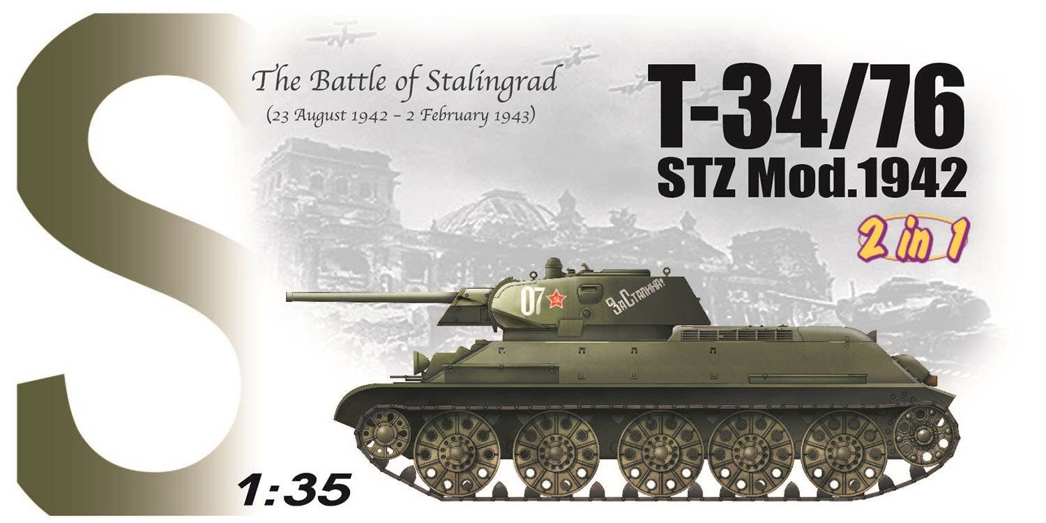 WW.II Soviet Army T-34/76 STZ 1942 2in1 with Magic Track | HLJ.com