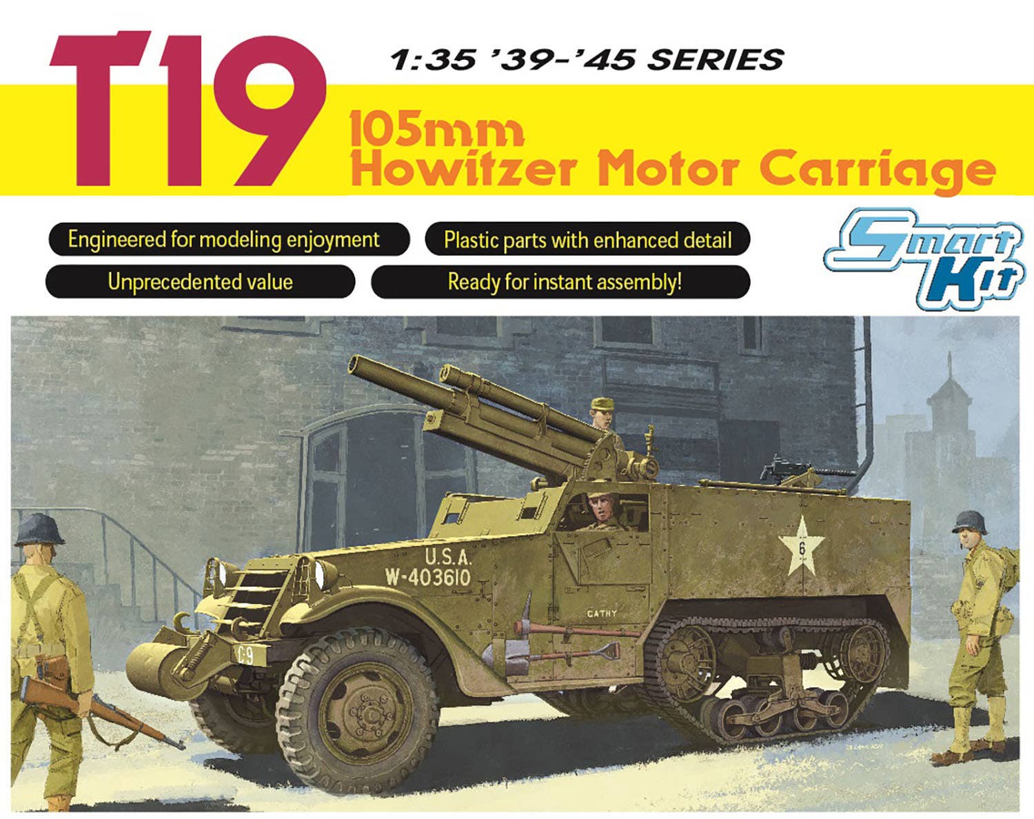WWII US Army T19 105mm Self-Propelled Howitzer Aluminum Barrel / 3D ...